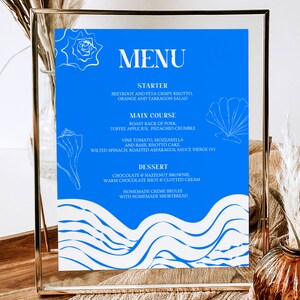 Beach Party Menu Editable, Summer Party Menu Template, Nautical, Shells ...