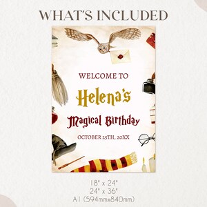 Wizard Birthday Party Welcome Sign, Wizard Birthday Welcome Sign ...