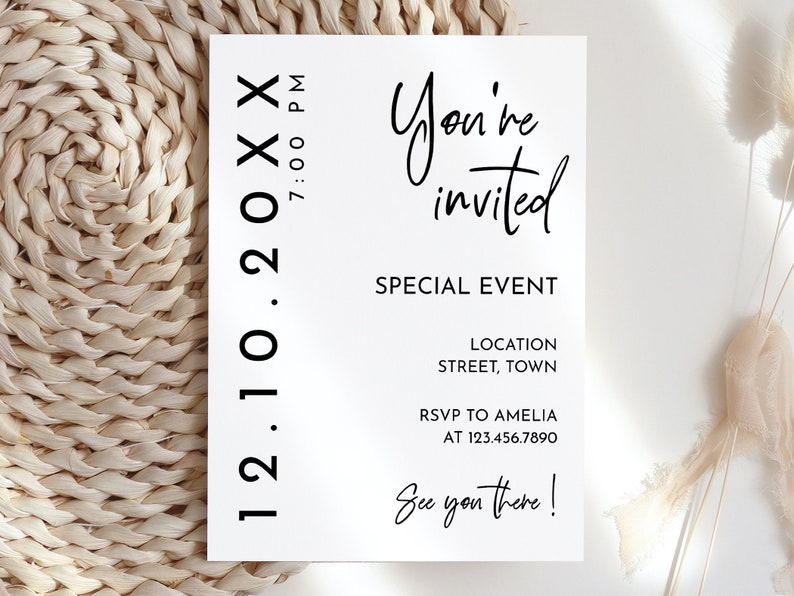 Minimalist Business Invitation Template, Modern Event Invitation, You ...