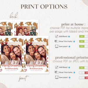 Gingerbread Photo Christmas Card Editable, Merry Christmas Cards ...