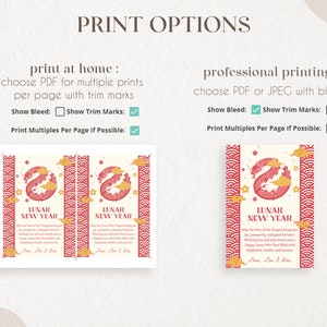 Chinese New Year Card Template, 2024 Dragon New Year, Lunar New Year ...