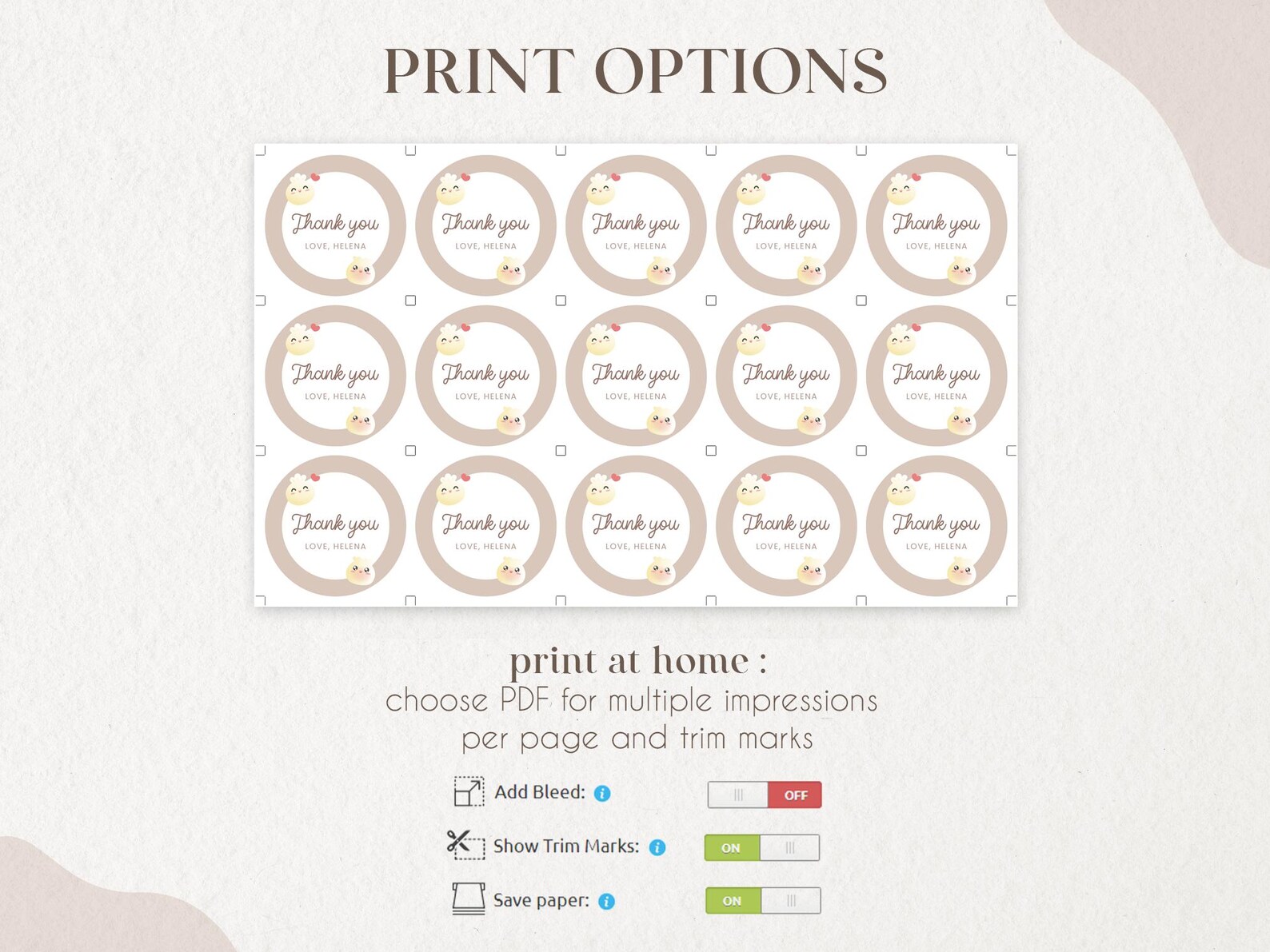 A Little Dumpling Gift Tag Editable, Dim Sum Baby Shower Thank You Tag ...
