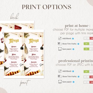 Editable Wizard Birthday Party Menu, Wizard Halloween Menu, Printable ...
