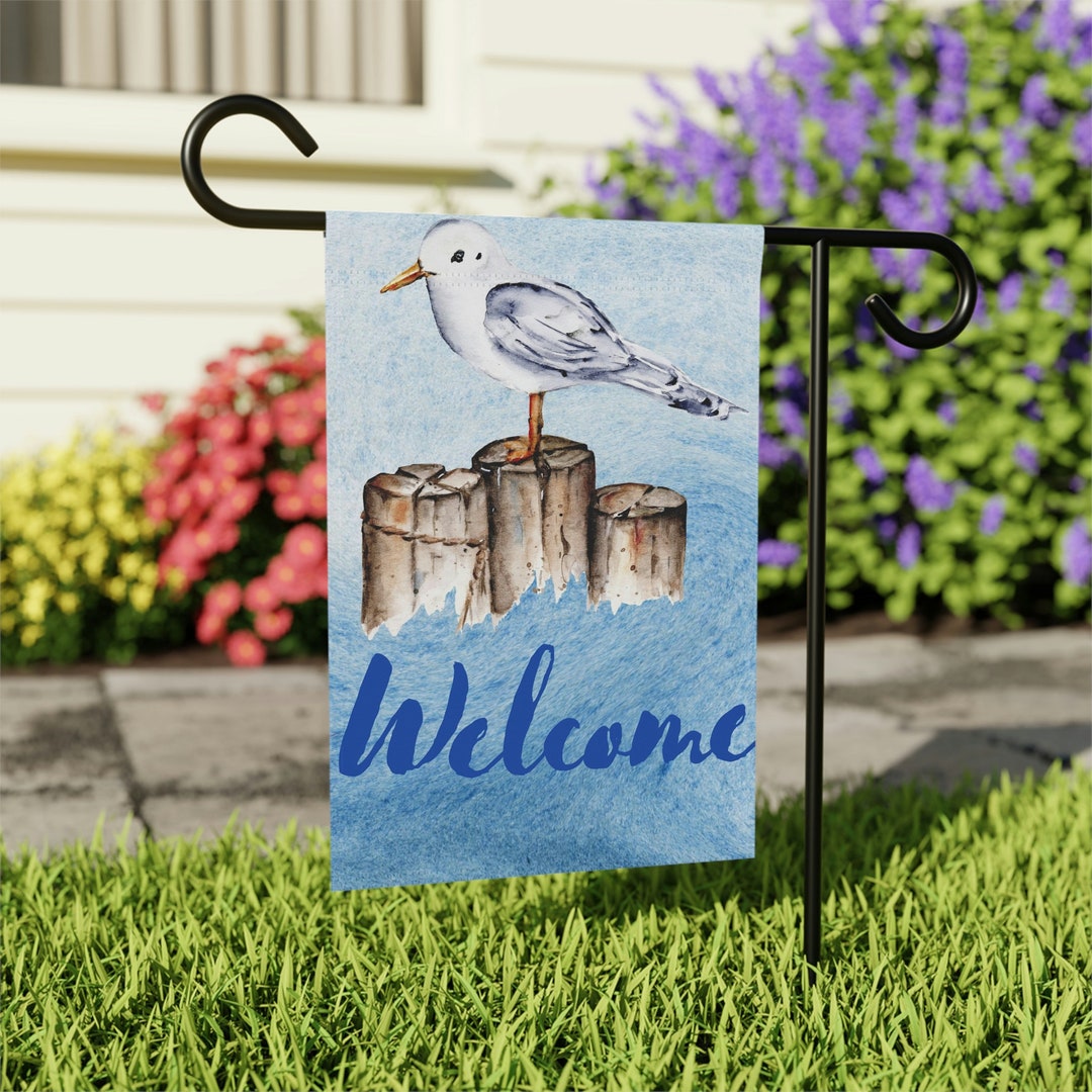 Welcome Flag,beach House, Seagull, Beach, Summer Welcome Garden Flag ...