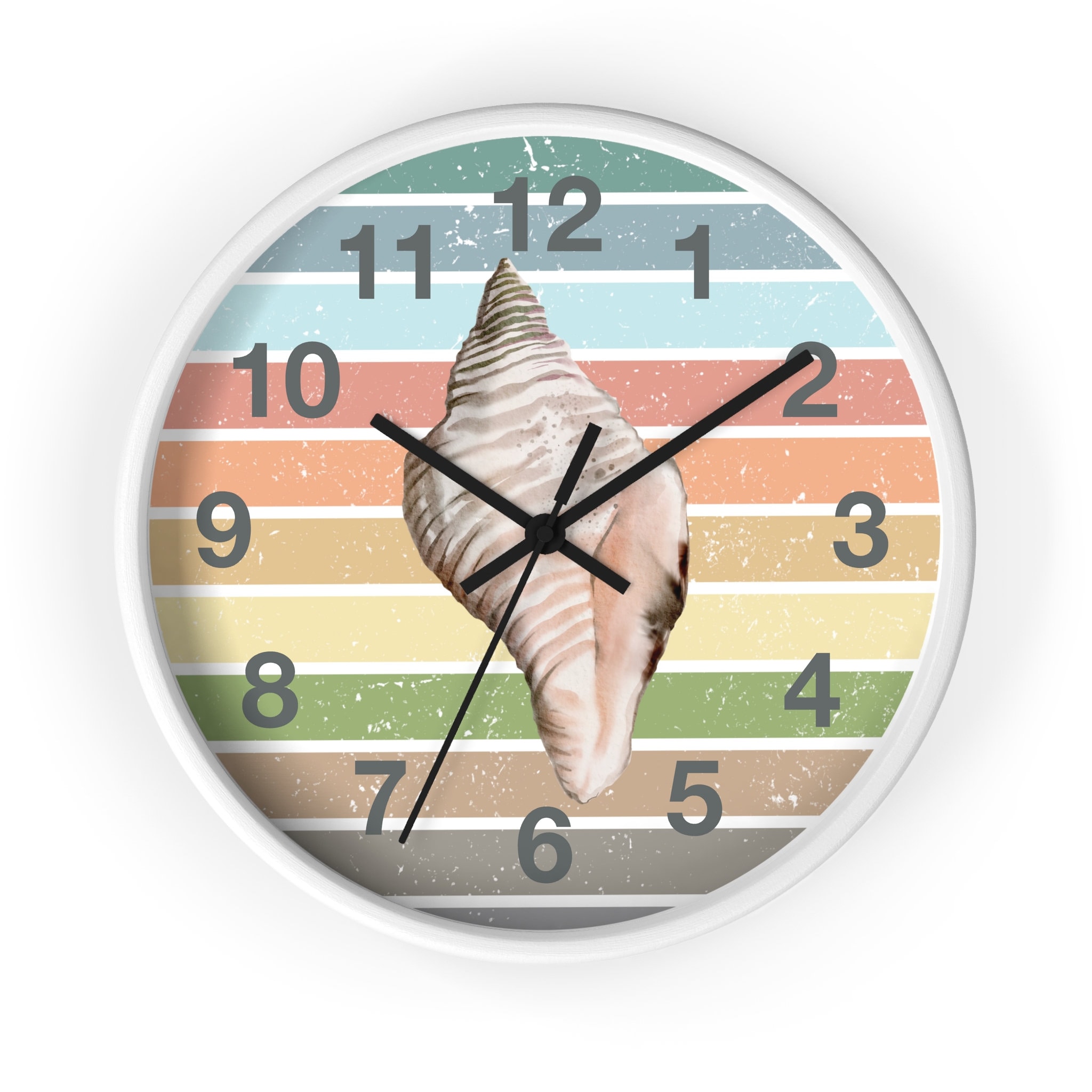 Coastal Clock, Beach Decor Beach House Clock, Summer Wall Clock ...