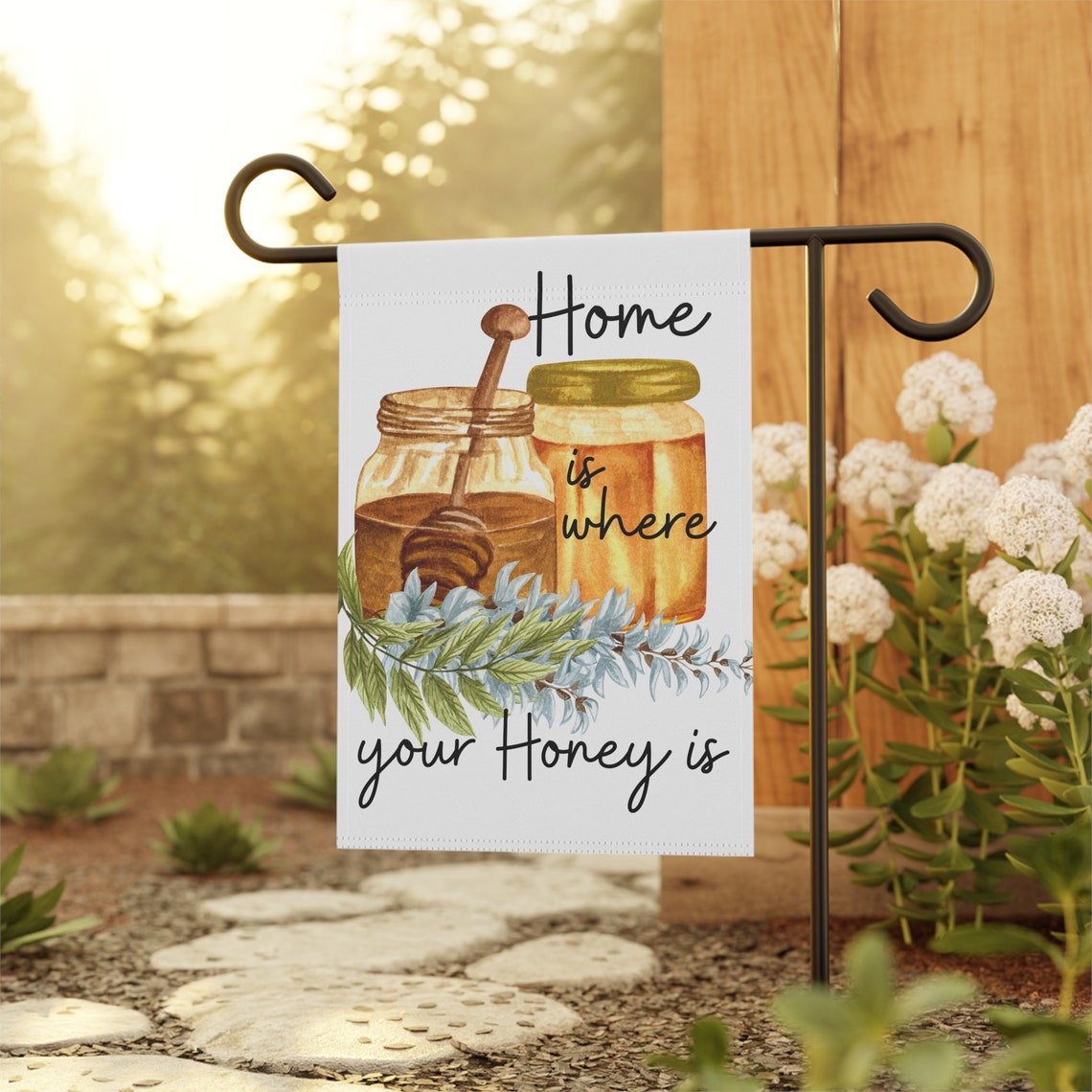 Home is Where Your Honey Is, Funny Garden Flag, Home Decor, Bee Flag ...