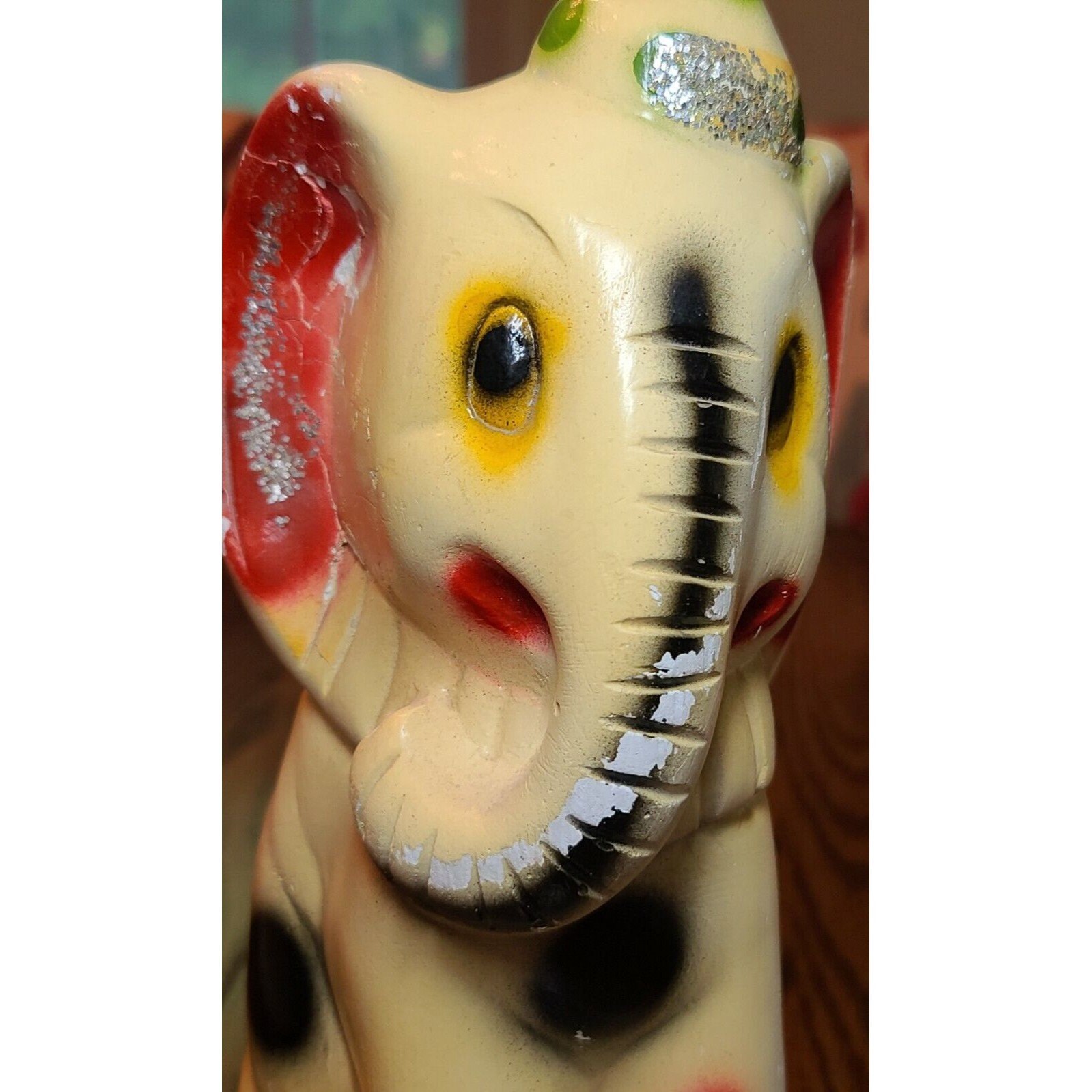 Vintage Chalkware Circus ELEPHANT Carnival Prize Colorful Unique - Etsy