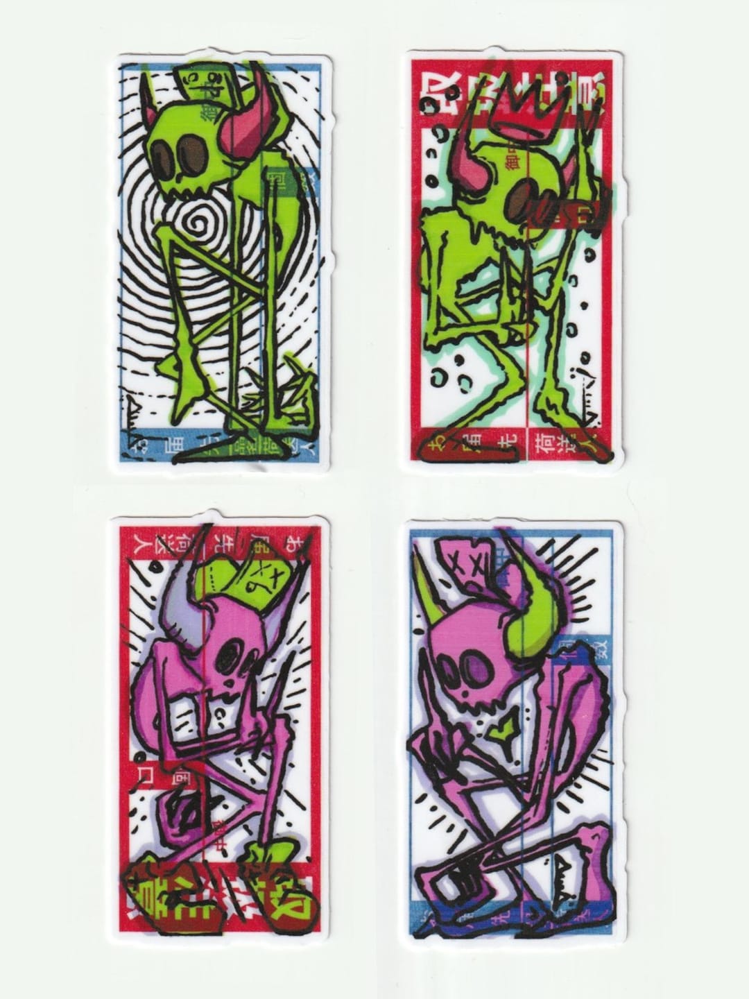 Funky Demon Sticker Four Pack #2 - Etsy