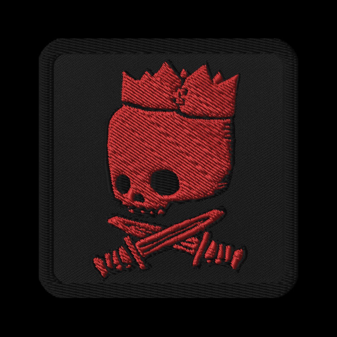 Skeleton King Skull and Swords Patch - Etsy