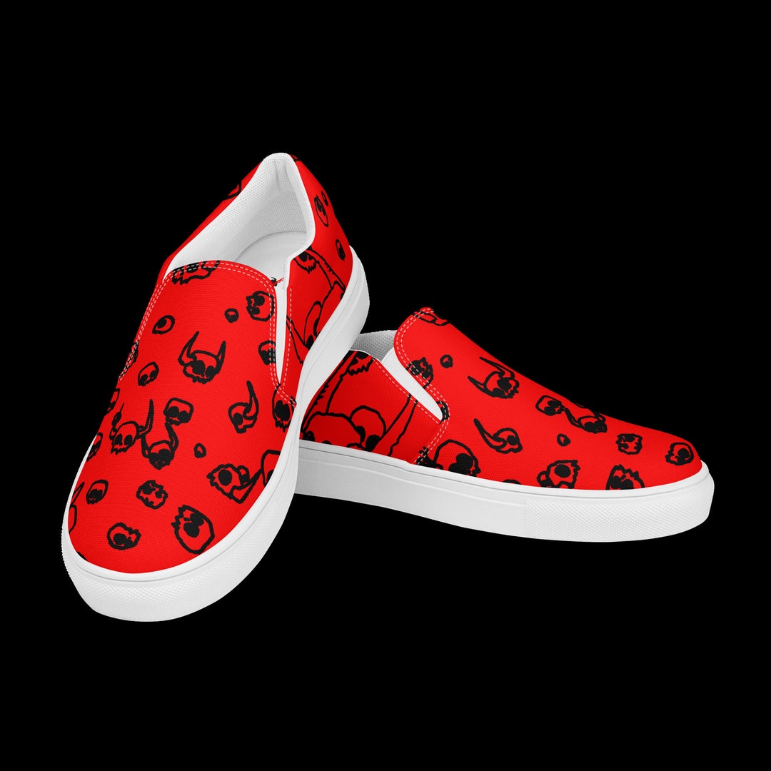 Skull Doodle Slip-on Kicks - Etsy