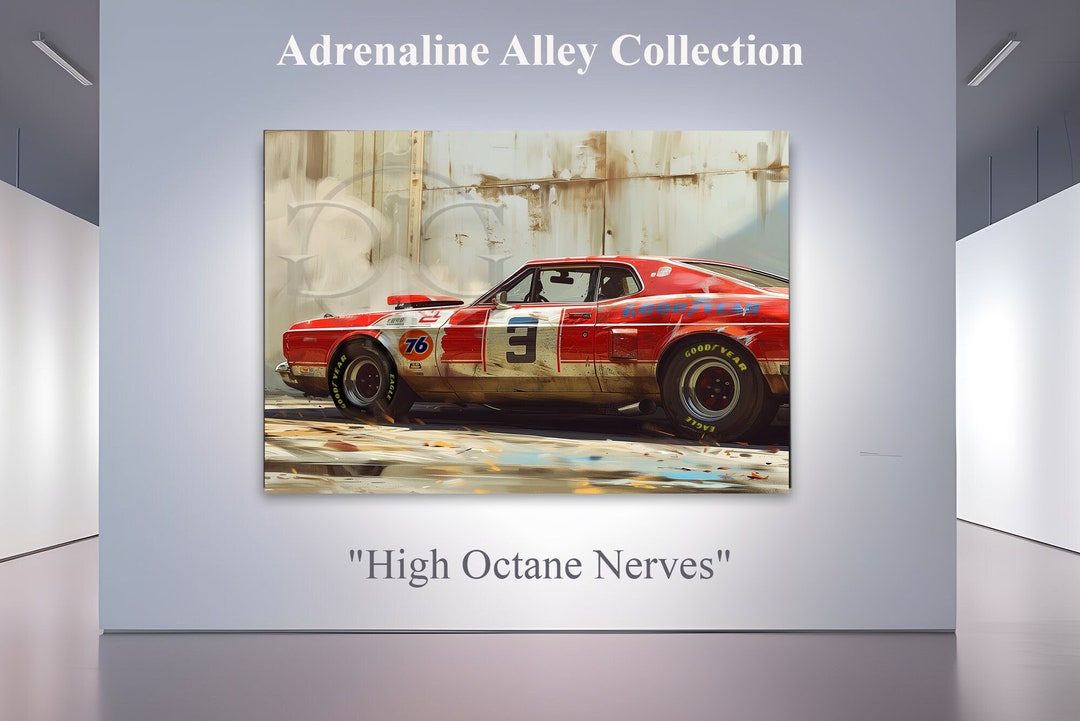 Nascar Race Car Poster, Daytona 500, Nascar Print, Basement Wall Decor ...