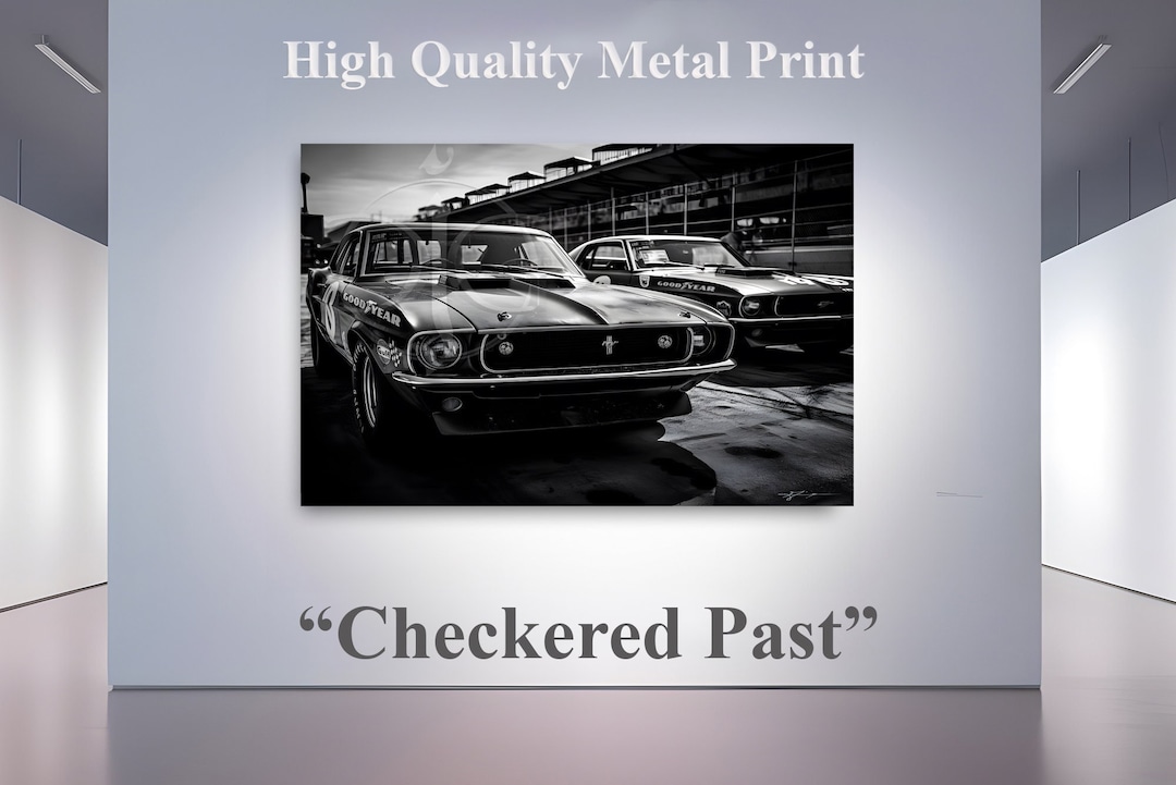 Checkered Past, Stock Car Racing, 1960s Vintage Photo Style, Father's ...