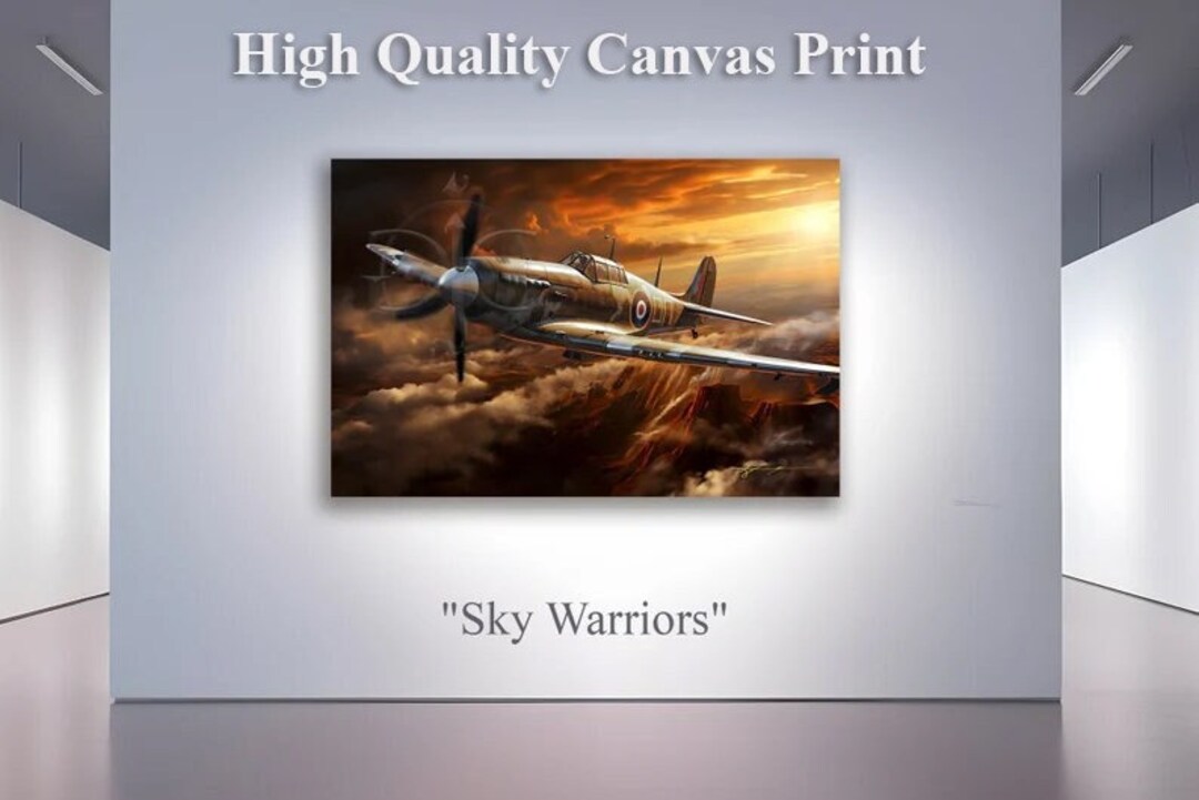 Spitfire Sunset - Fine Art Military Aviation Print, Ideal Gift for a ...