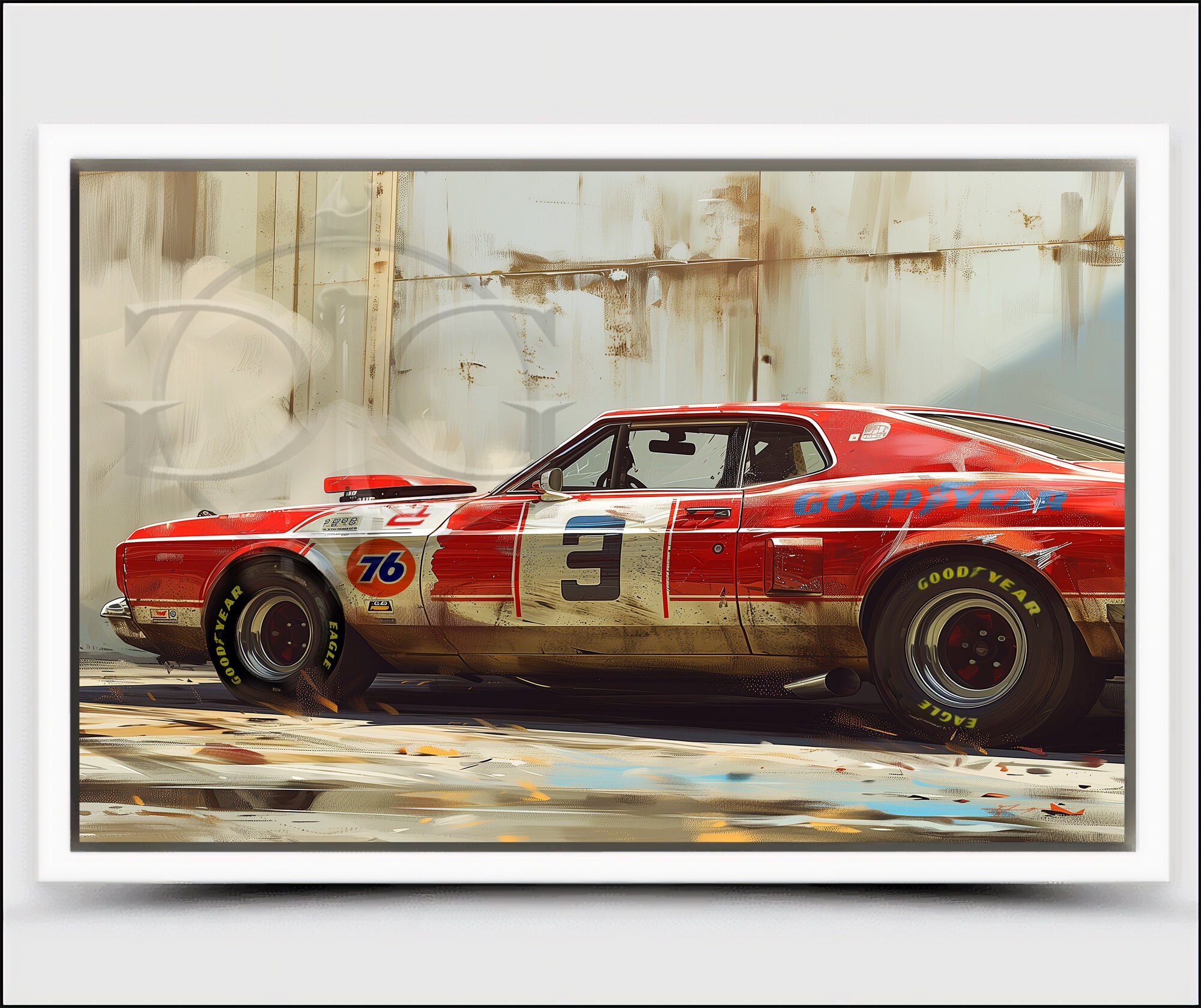Nascar Race Car Poster, Daytona 500, Nascar Print, Basement Wall Decor ...