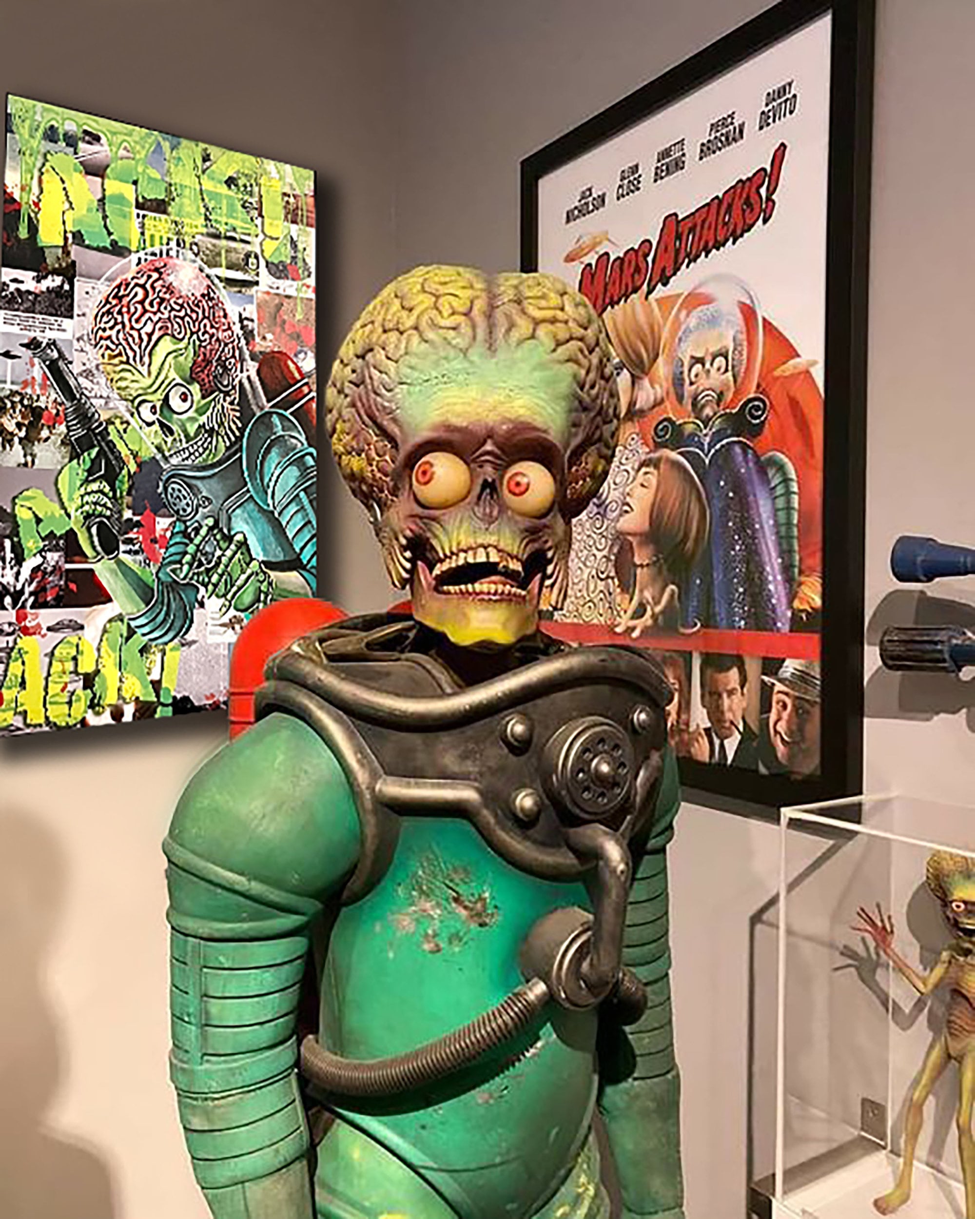 Mars Attacks, Ack Ack Ack OOAK Digital Mixed Media on Canvas, Acrylic Fan Art Painting, UFO ...