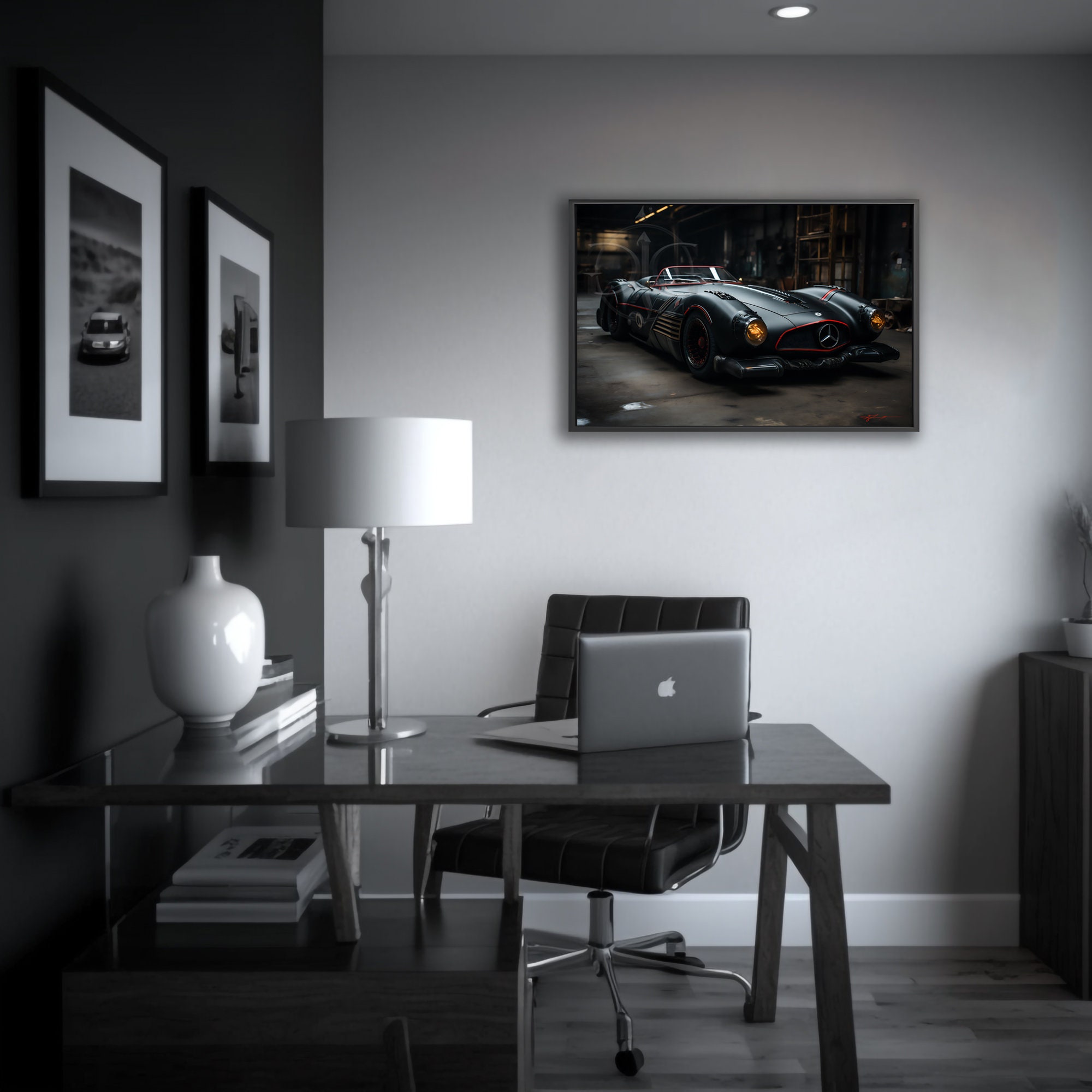 1955 Mercedes Benz 300SL Batmobile Art Print, Matte Finish Fine Art ...