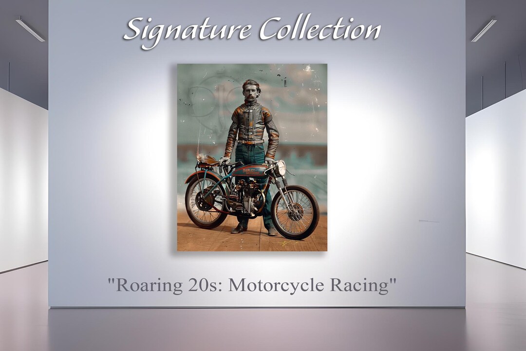Roaring 20s: Motorcycle Racing, Vintage Reproduction Racing Poster ...
