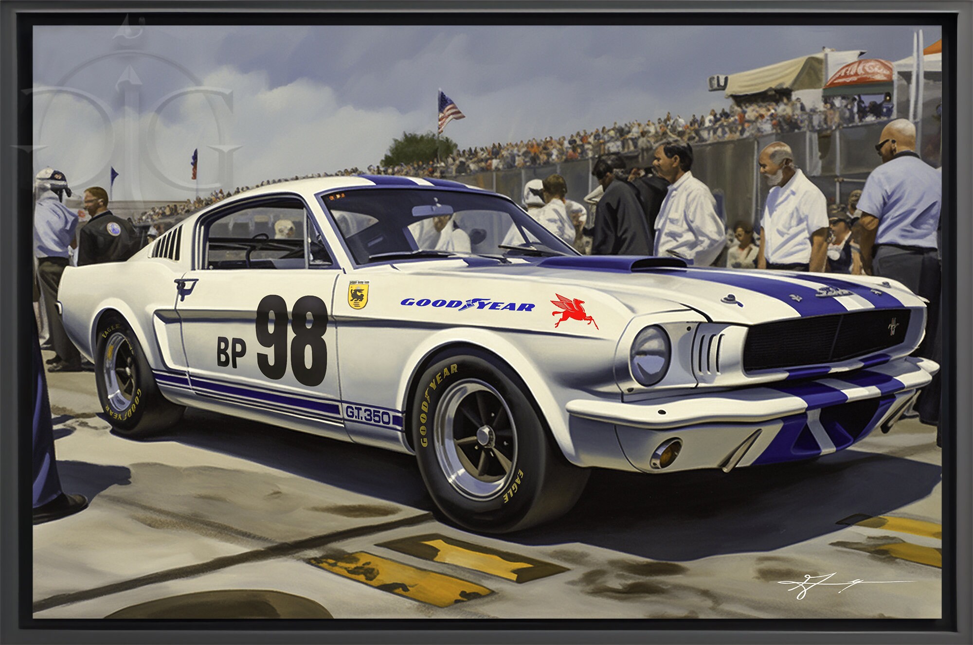 Ford Mustang Shelby GT350 1965 Canvas Wall Art Print, Original Art Work ...