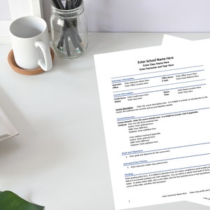 Class Syllabus Template - Editable Microsoft Word Document - Etsy