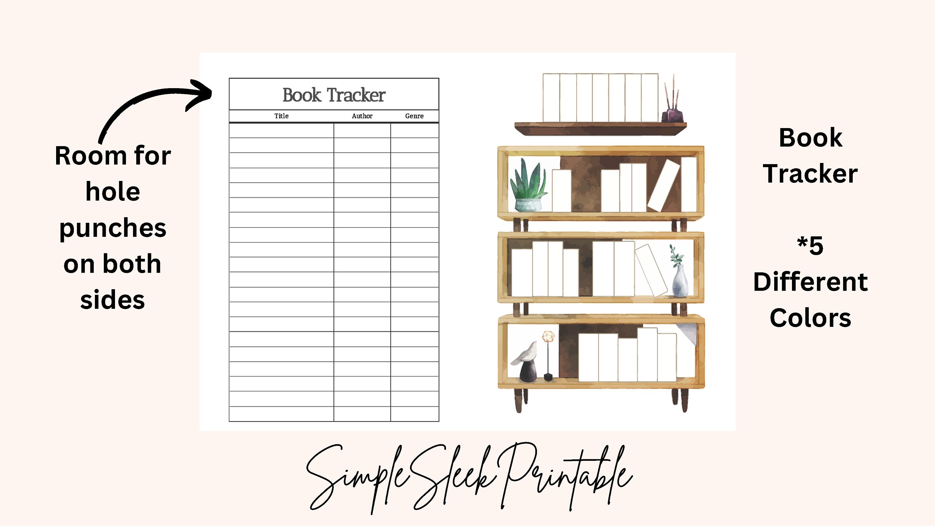 Book Tracker Reading List Downloadable and Printable PDF A4/a5/letter ...