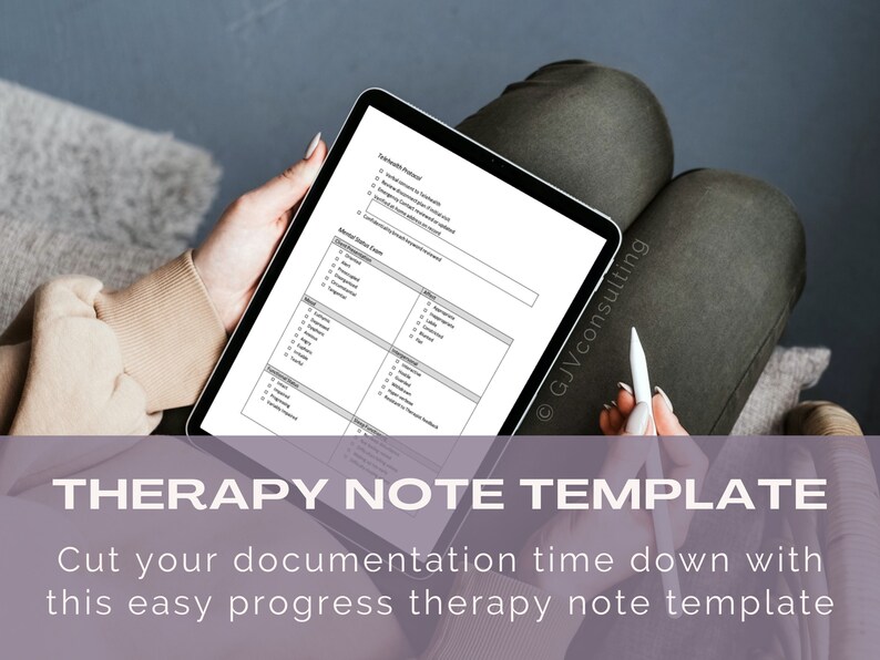 Therapist Progress Note Template- Note Template Therapy Note Counseling ...