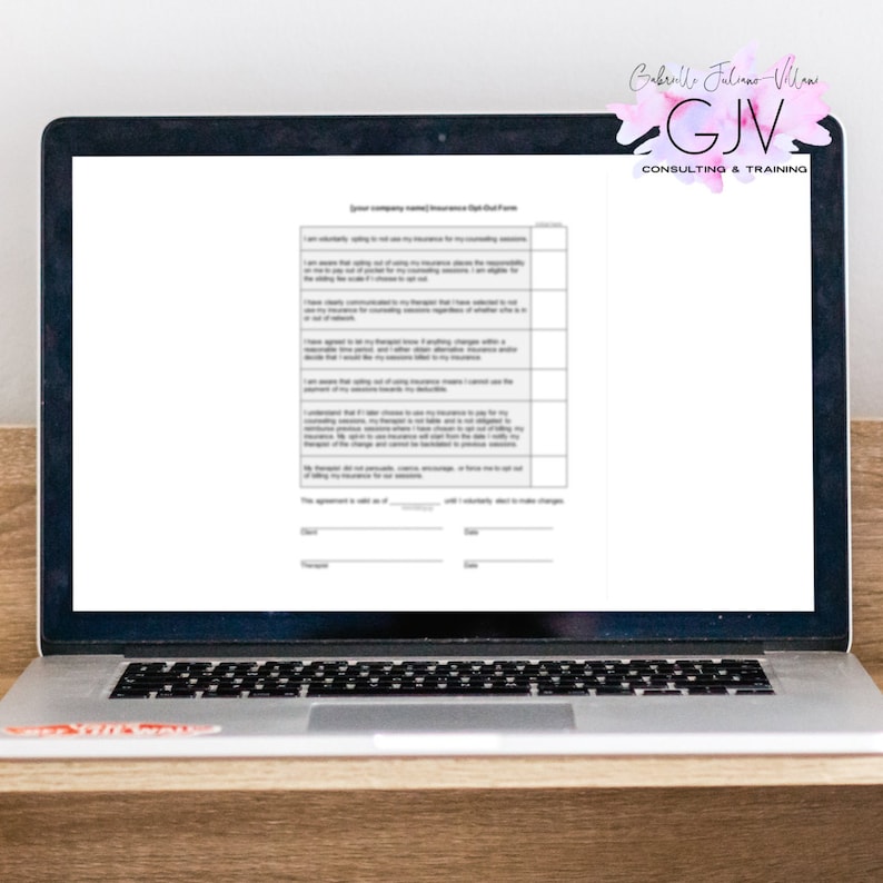 Client Insurance Opt Out Form Template - Therapy Note Template ...