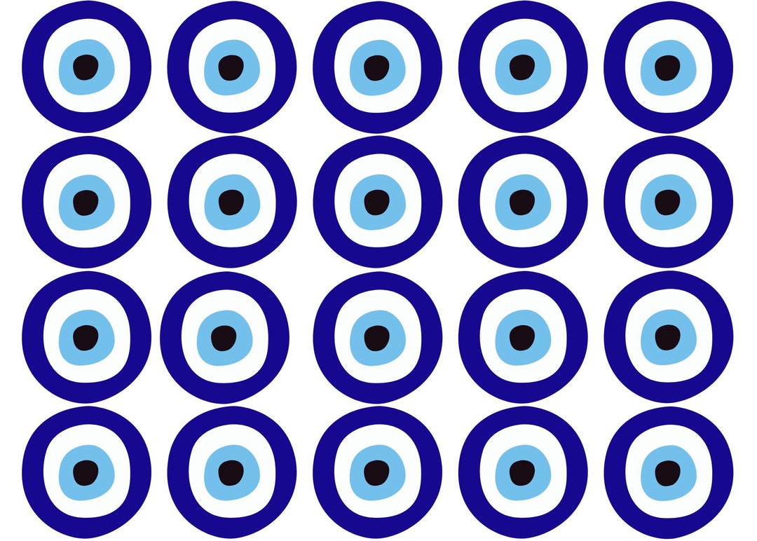 Blank Evil Eye Card, 5x7 PDF Printable Download - Etsy