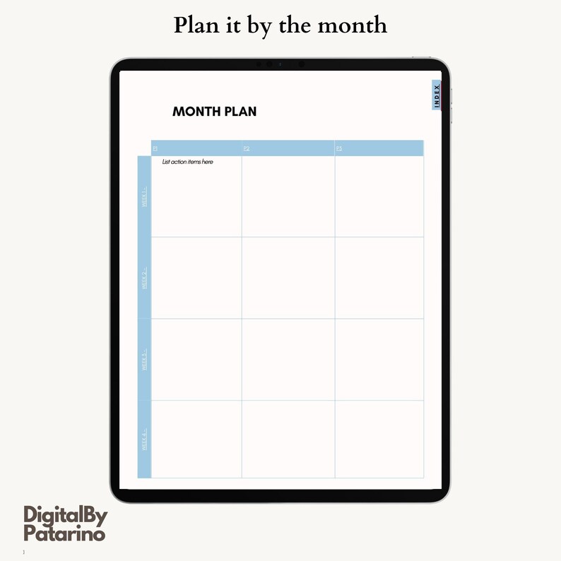 Undated Weekly Planner | 12 Week Year | Goodnotes | iPad | Digital ...