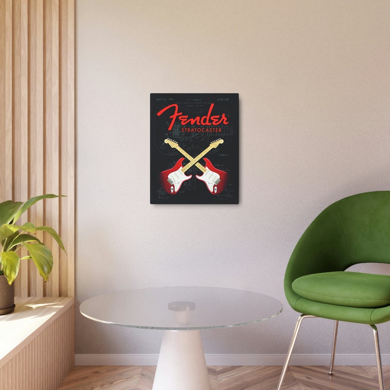 Fender Stratocaster Guitar Art Print - Metal Art Sign - Etsy