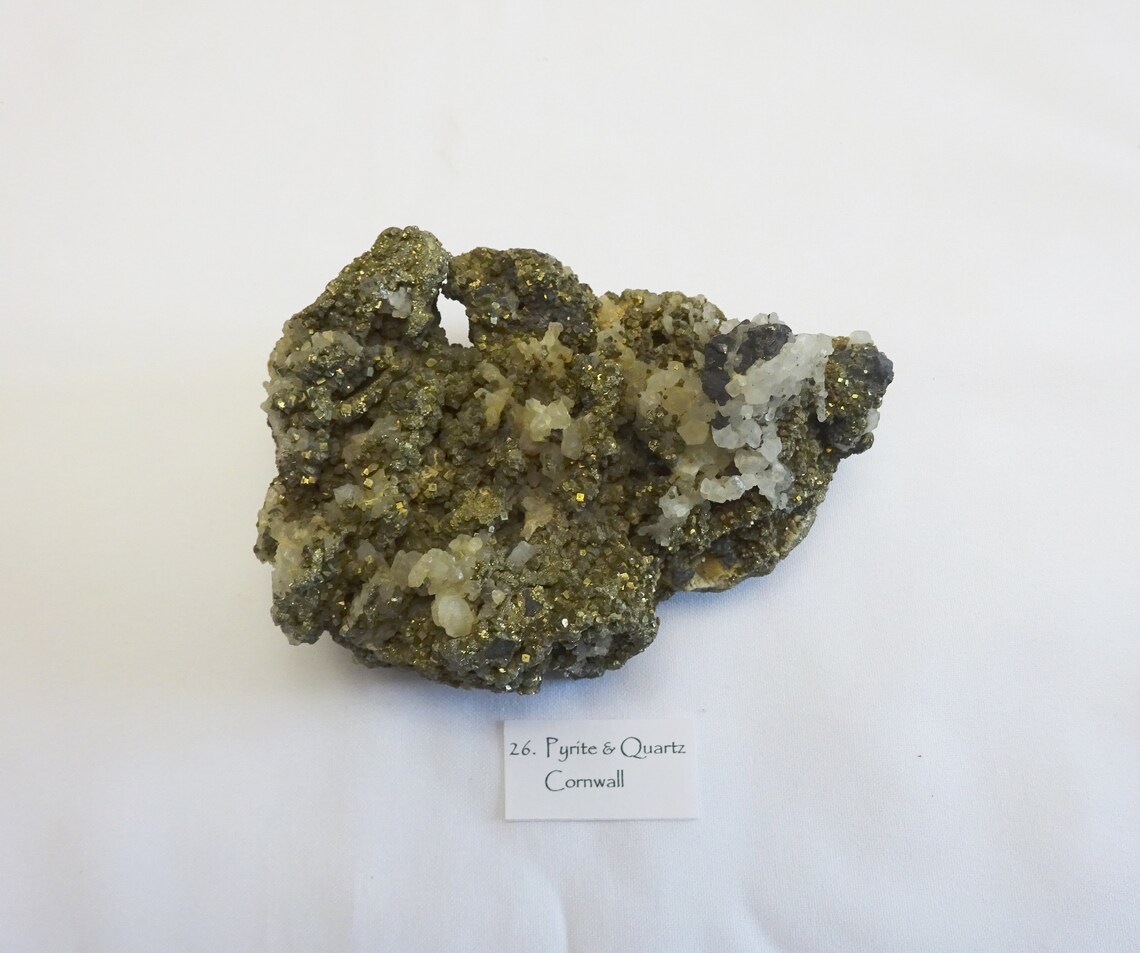 Cornish Iron Pyrite & Quartz, Cornwall UK. Provenance the Levers ...