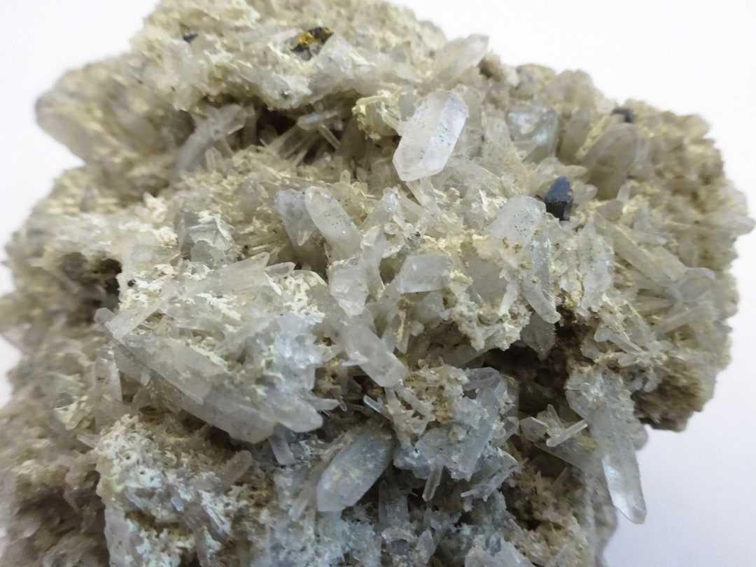Rare Cornish Mineral Specimen. Quartz & Chalcopyrite, Caradon Mines, St ...