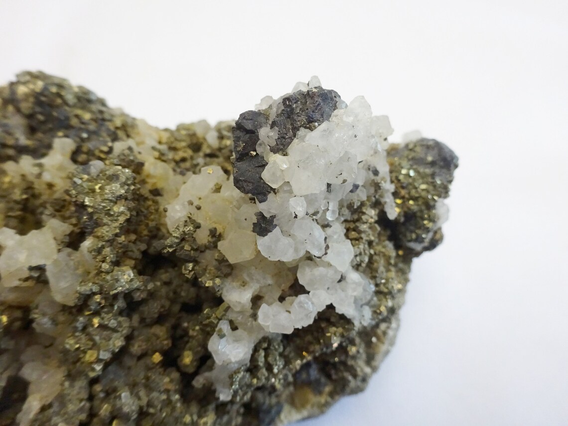 Cornish Iron Pyrite & Quartz, Cornwall UK. Provenance the Levers ...