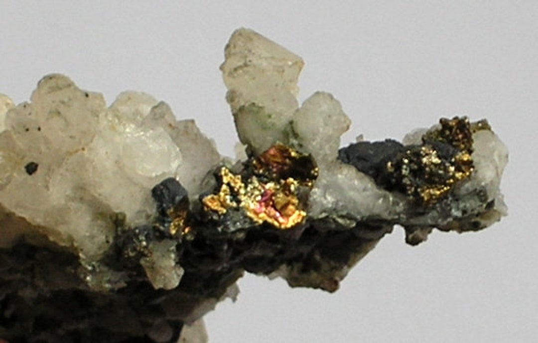 Cornish Mineral Specimen. Sceptre Quartz & Chalcopyrite, Caradon Mining ...