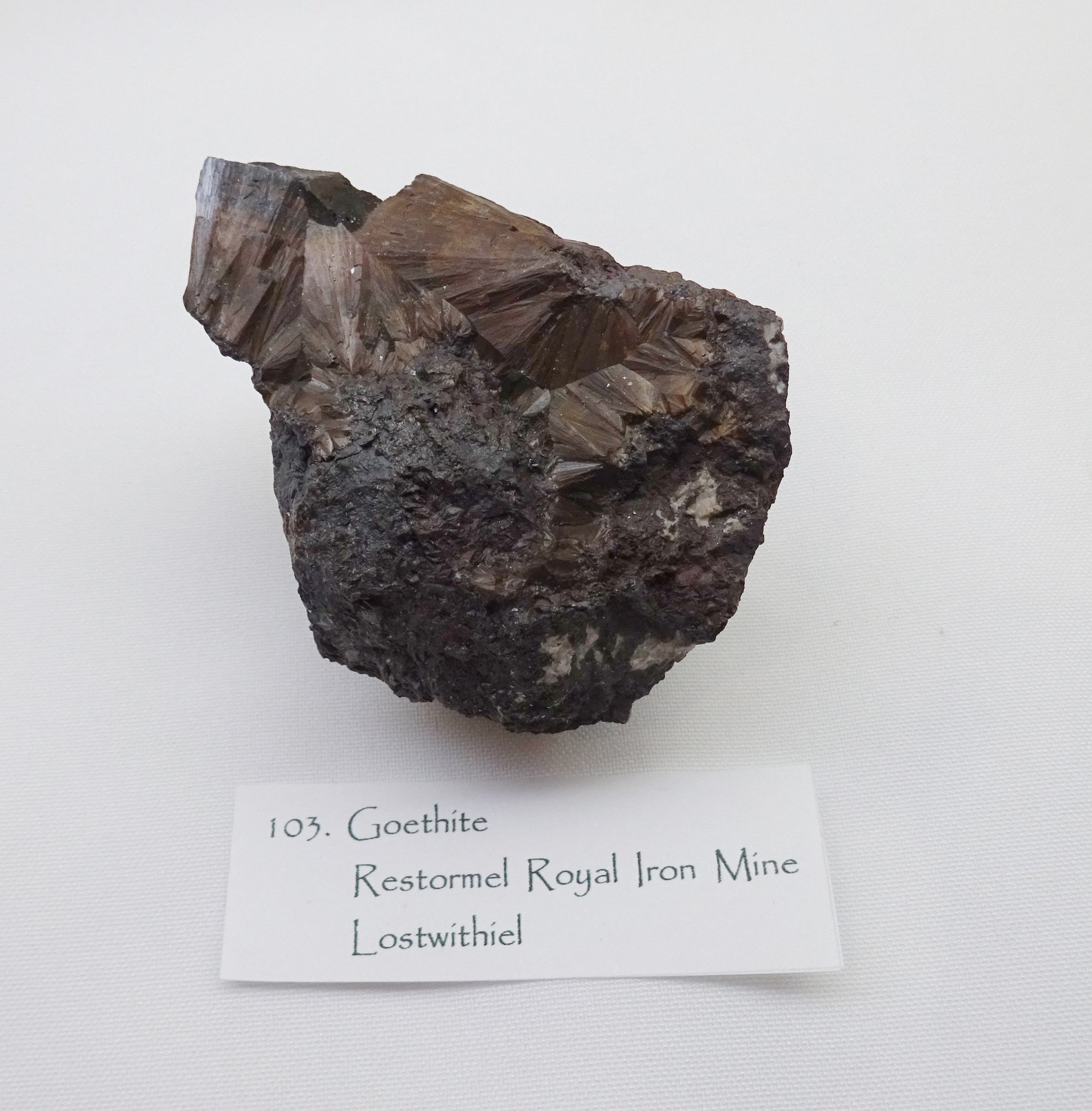 Goethite - Restormel Royal Iron Mine, Cornwall, UK. Cornish Mineral ...