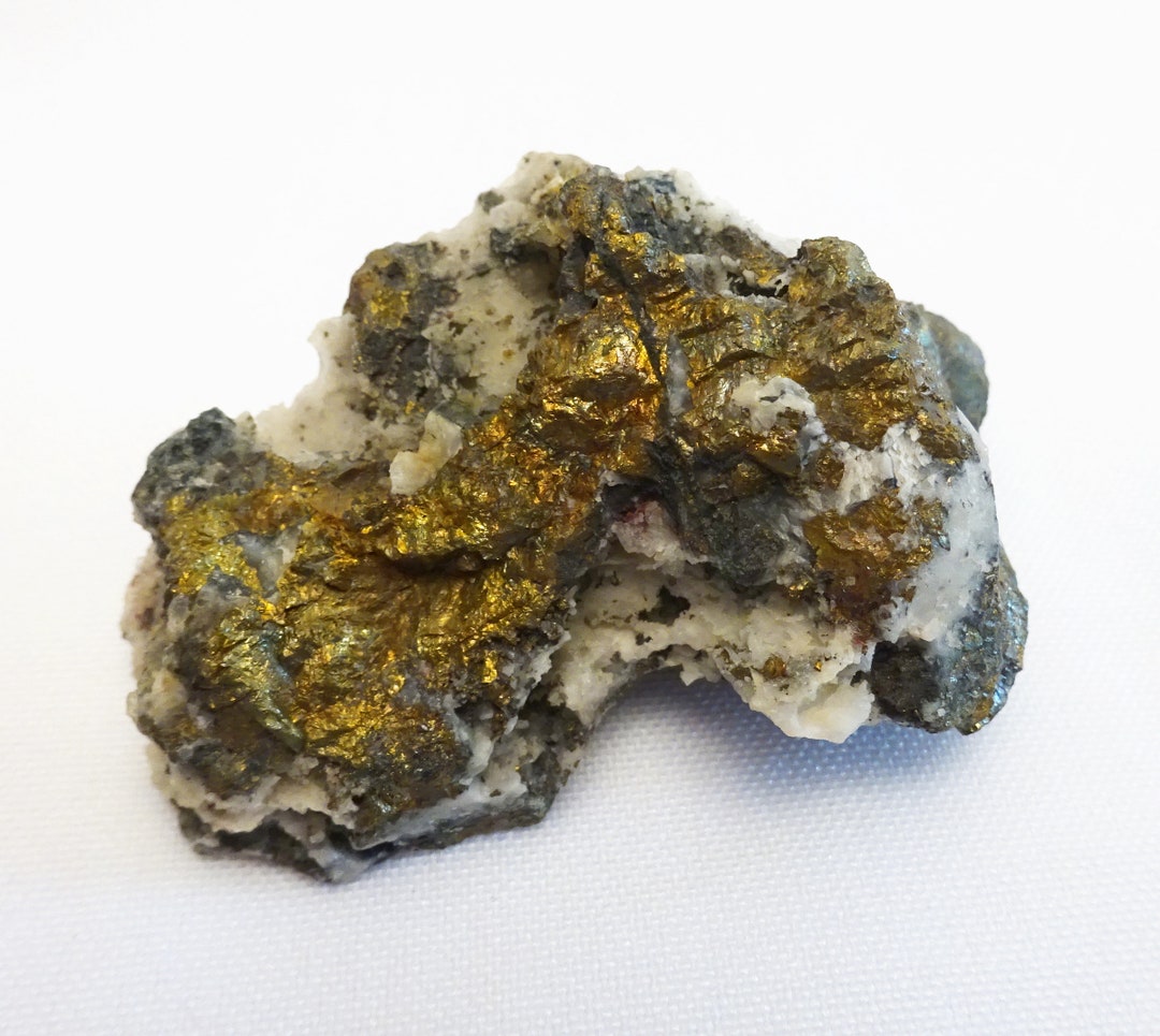 Cornish Chalcopyrite W. Minor Bismuthinite Specimen, Fowey Consols ...