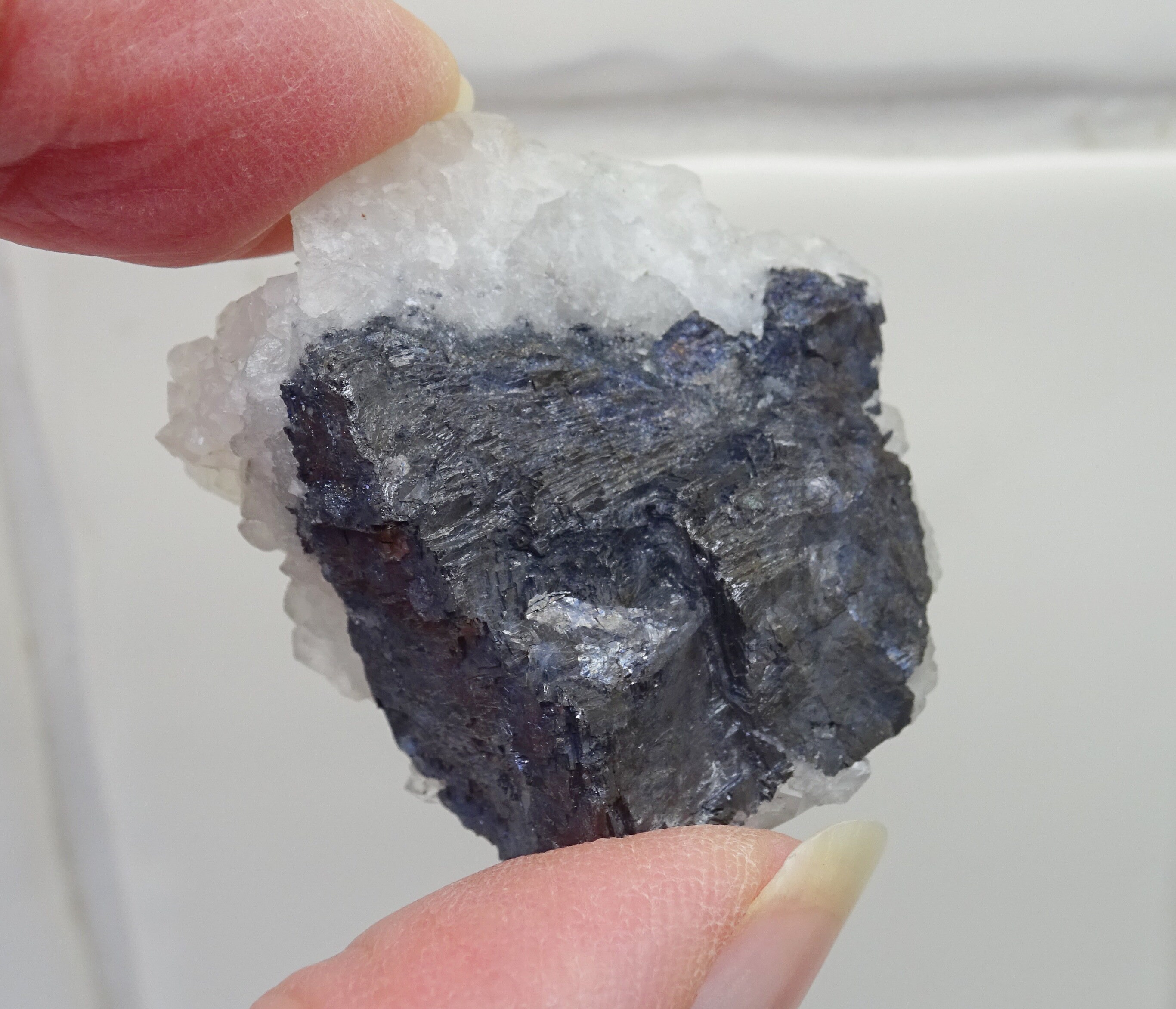 Quartz on Galena Specimen From Herodsfoot Mine, Cornwall, Small ...