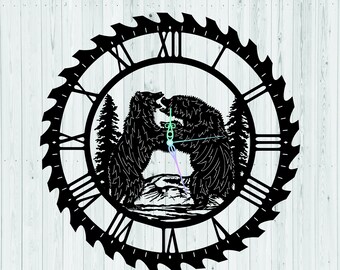 Wall Clock Laser Cut Dxf Glowforge Svg Xtool D1 CNC Cutting - Etsy