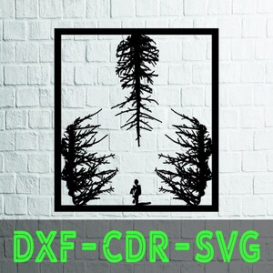 Human Tree Silhouette Svg Cut File, Animal Dxf Files, Plasma Cut File ...
