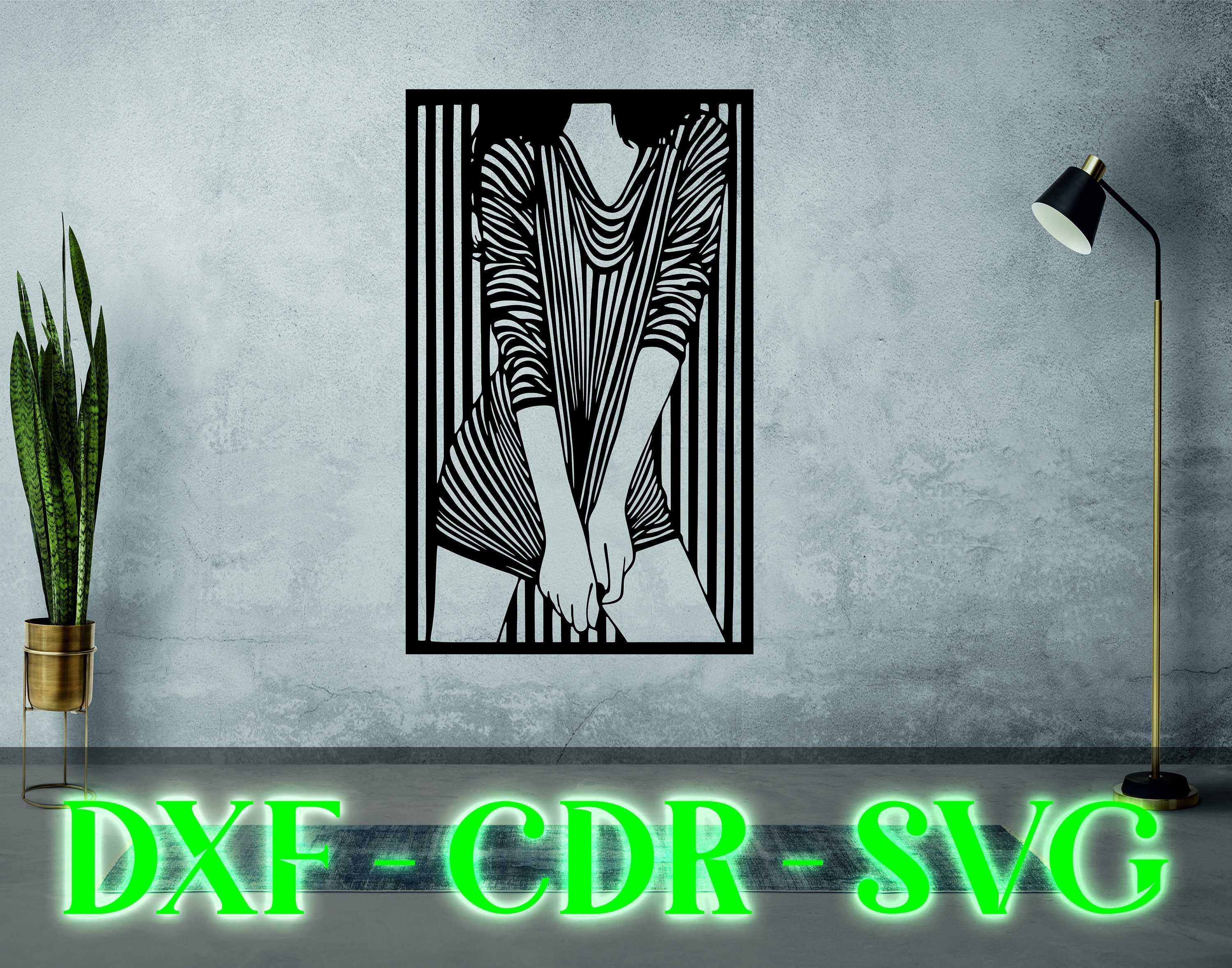 Woman Laser CNC Dxf Files Gravür Svg Files Plasma Laser Files CNC ...