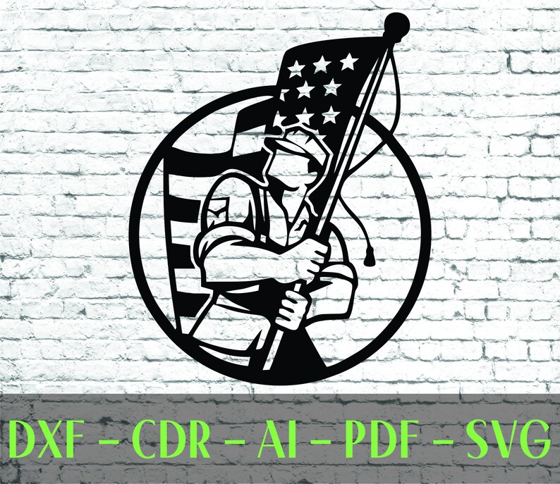 American Soldier Wall Art Svg Cut File, United States Dxf Files, Plasma ...