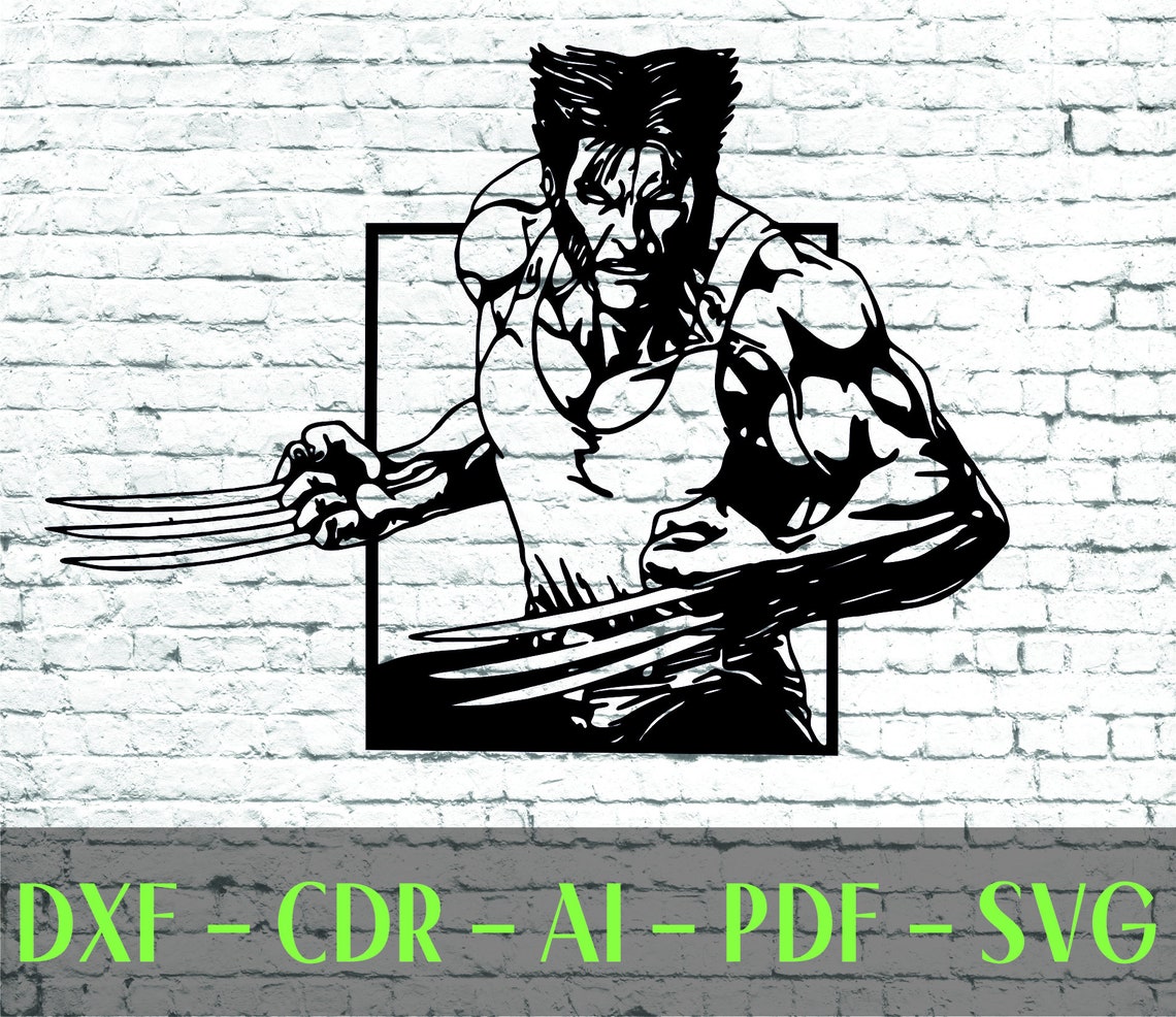 Wolverine Wall Art Svg Cut File, Human, Wolverine Dxf Files, Plasma Cut ...