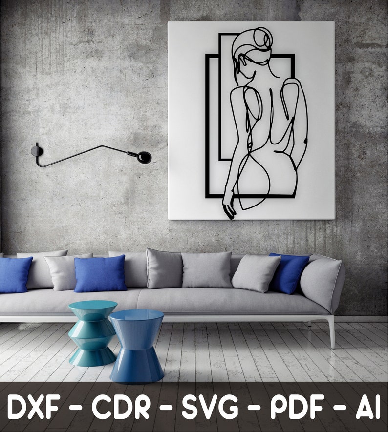 Line Art Woman Wall Art Svg Cut File Human Woman Dxf Files - Etsy