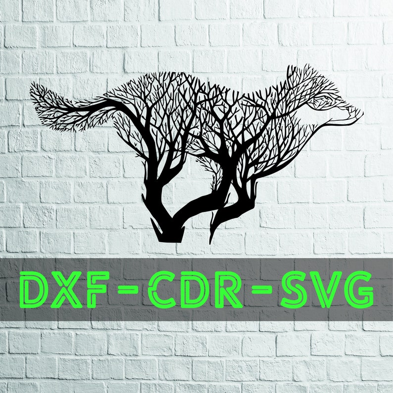 Wolf Tree Wall Decor Svg Cut File, Animal Dxf Files, Plasma Cut File ...