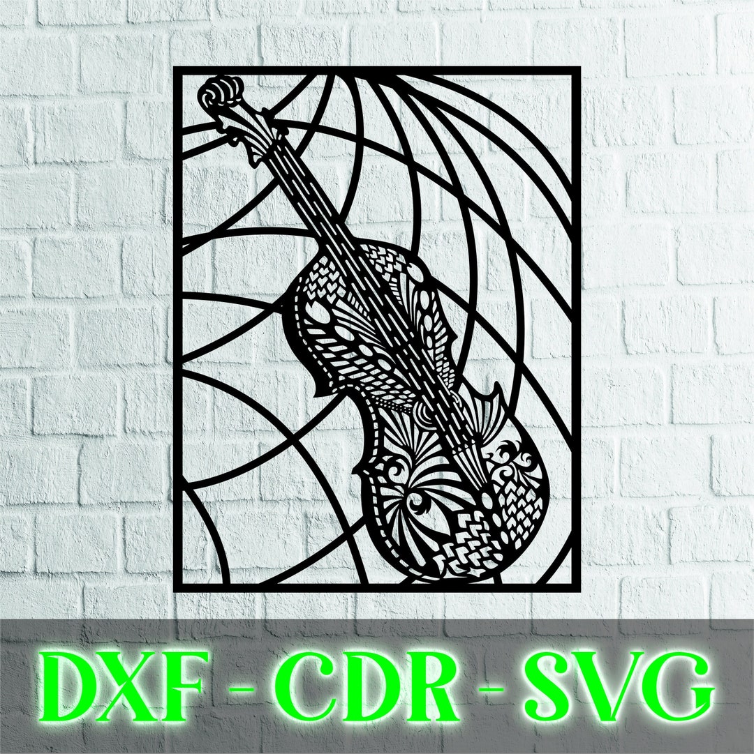 Violin CNC dxf Files Gravür svg Files Plasma Laser Files CNC Patterns ...