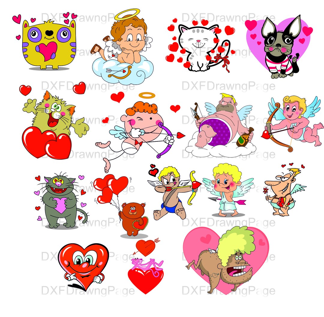 Cartoon Characters SVG Pack, Cartoon SVG Pack, Sketch, Hand Drawn ...