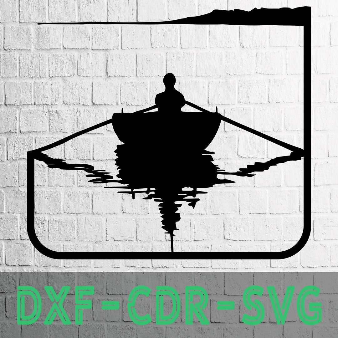 Man Using Kayak Wall Art Svg Cut File, Dxf Files, Plasma Cut File, Wall ...