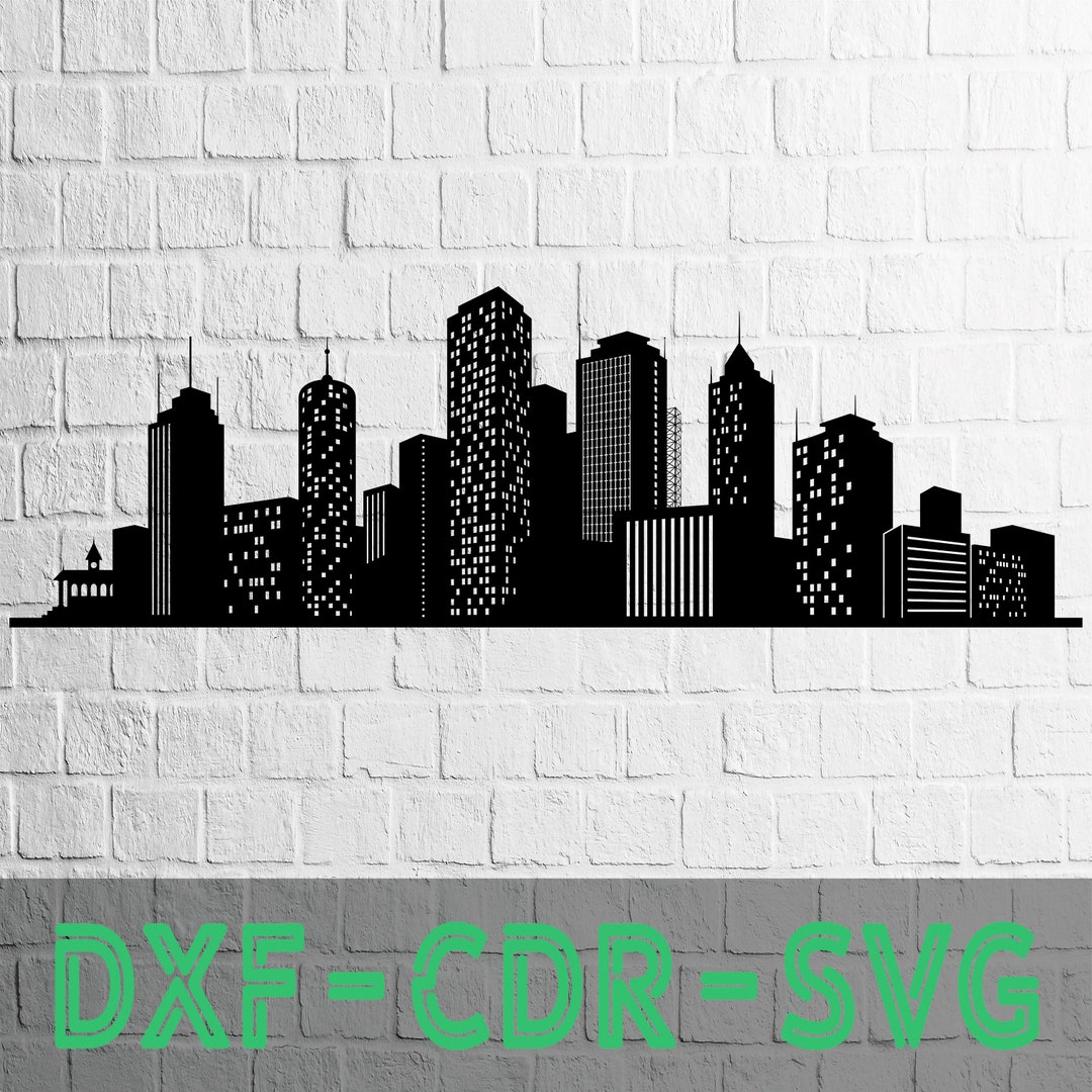 Cityscapes Wall Art Svg Cut File, Dxf Files, Plasma Cut File, Wall Art ...