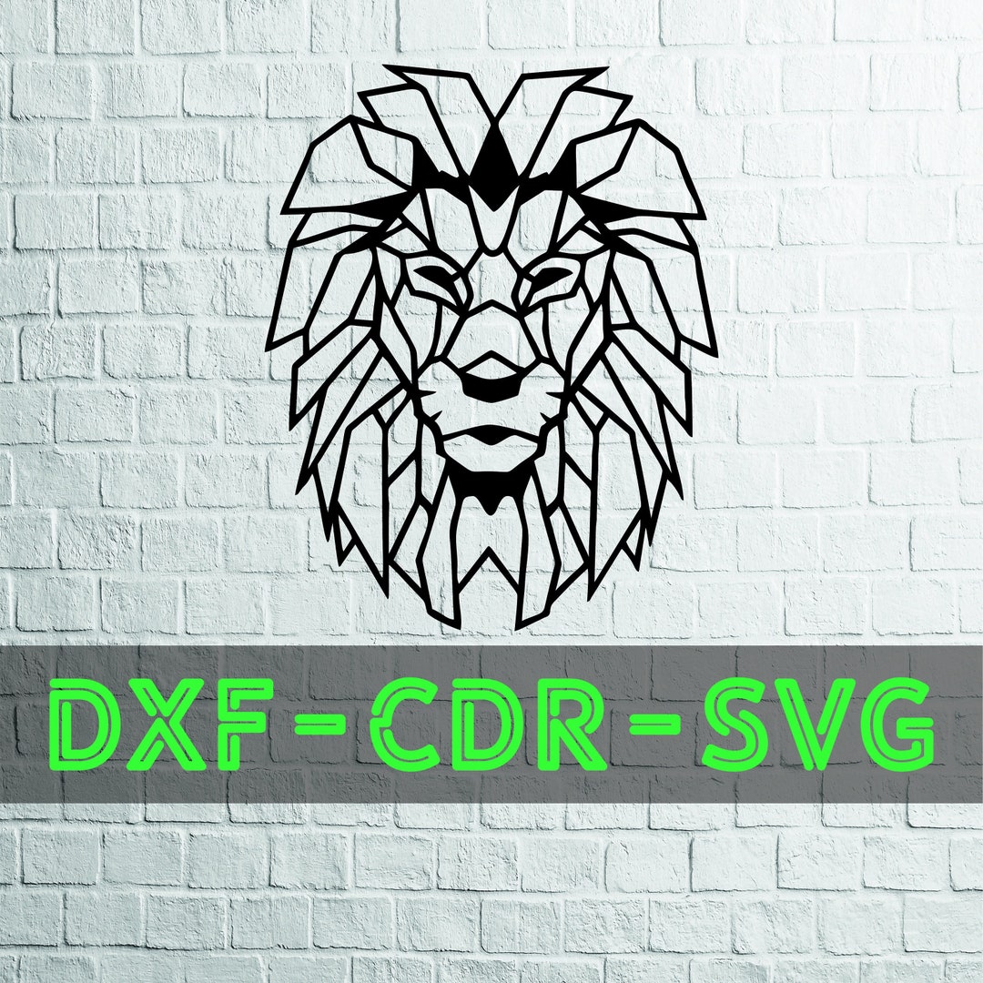 Lion Wall Decor Svg Cut File, Animal Dxf Files, Plasma Cut File, Wall ...