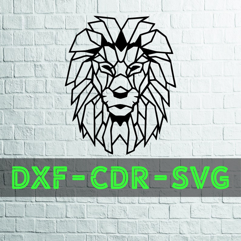 Lion Wall Decor Svg Cut File, Animal Dxf Files, Plasma Cut File, Wall ...