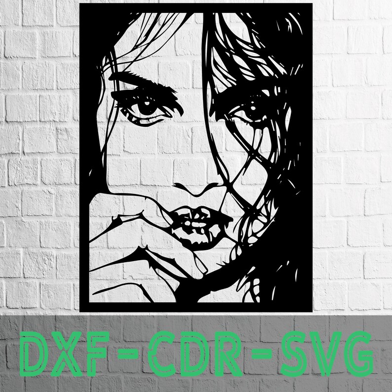 Woman Silhouette Wall Art Svg Cut File, Human, Woman Dxf Files, Plasma ...